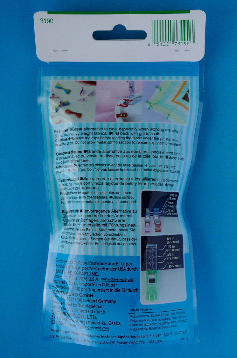 Clover Wonder Clips Variety Pack 26 Pieces – S and P Sewing Supplies